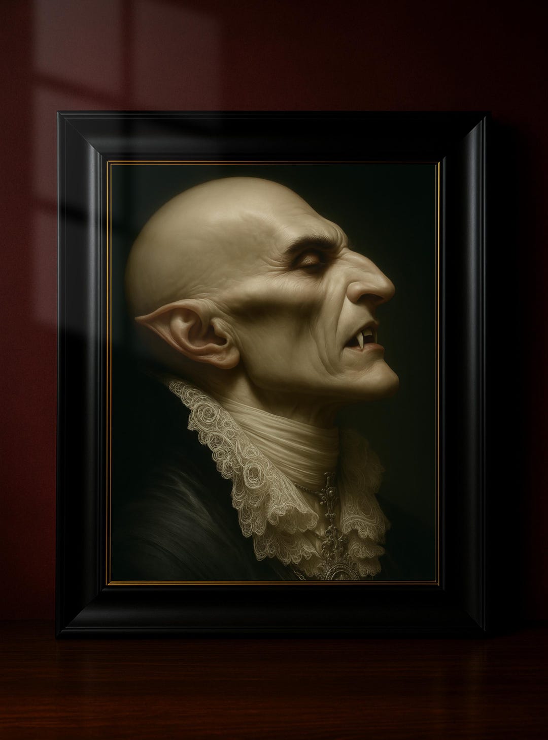 Noble Vampire Portrait | Gothic Wall Art | Dark Academia Vampire Poster ...