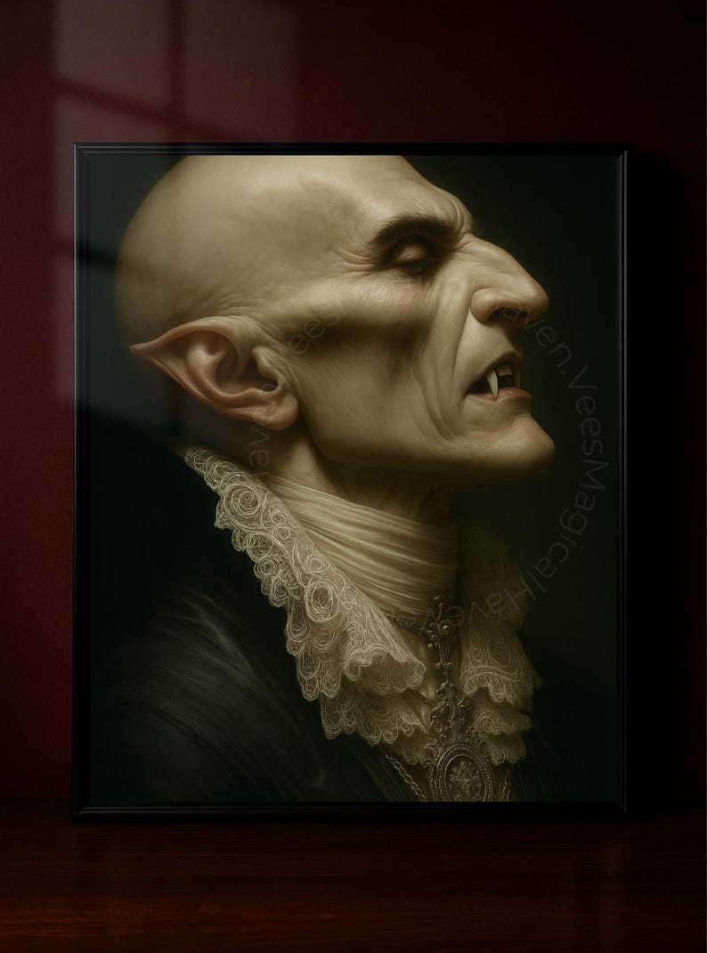 Noble Vampire Portrait | Gothic Wall Art | Dark Academia Vampire Poster ...