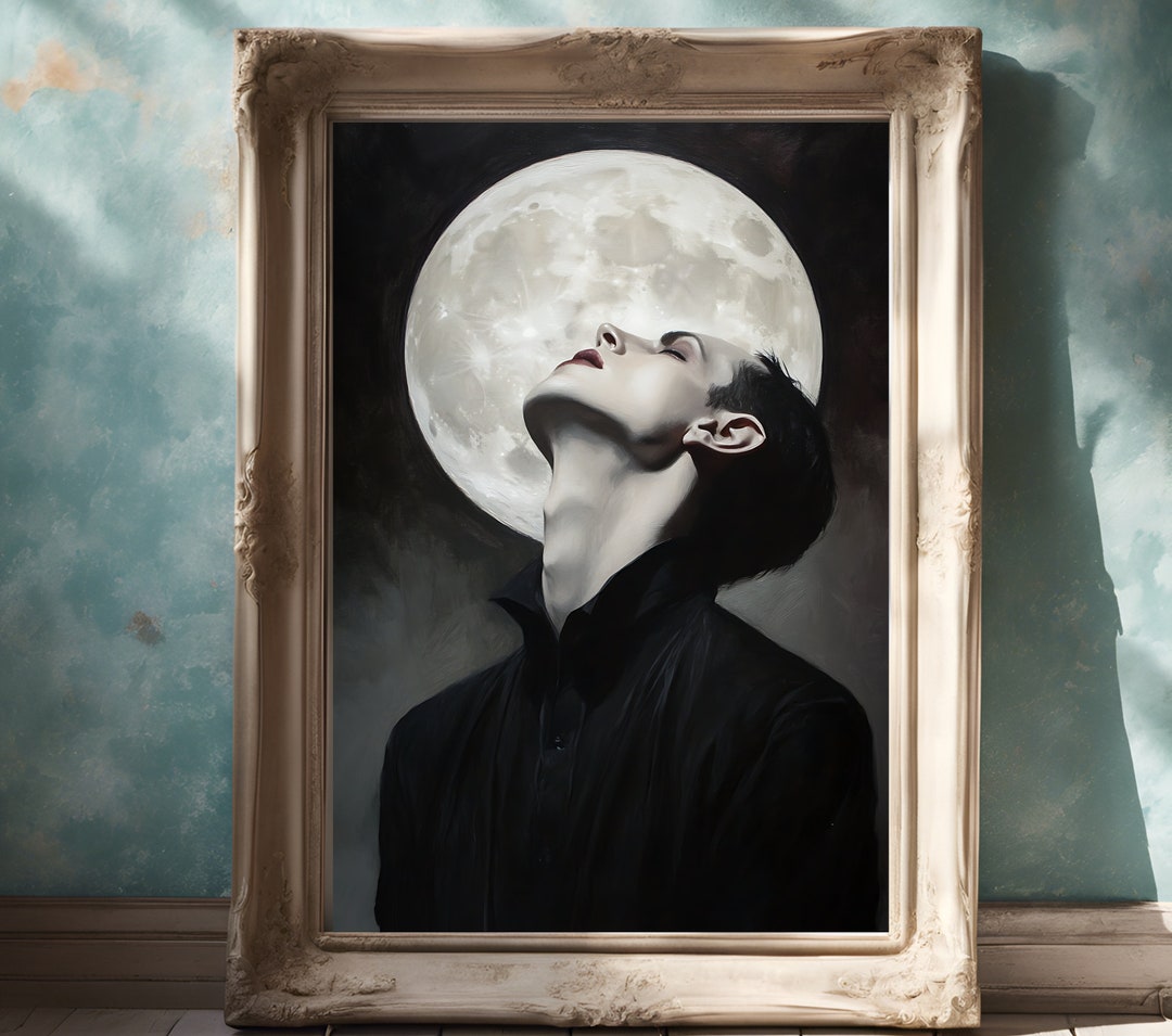 Gothic Vampire Poster, Surreal Dark Wall Art, Dark Academia Decor ...