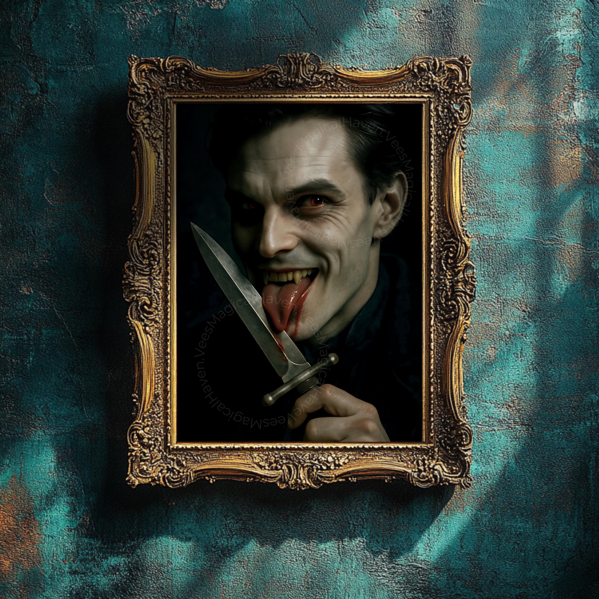 Vampire Poster | Dark Gothic Horror Wall Art | Creepy Vampire Print ...