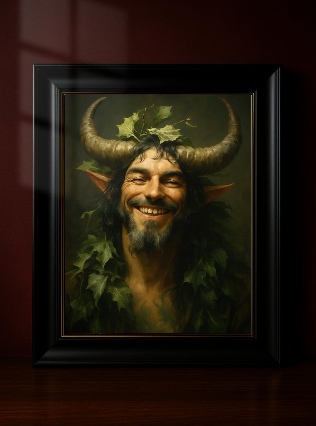 Woodland Faun Poster | Fantasy Horned Man Wall Art | Dark Forest Myth ...