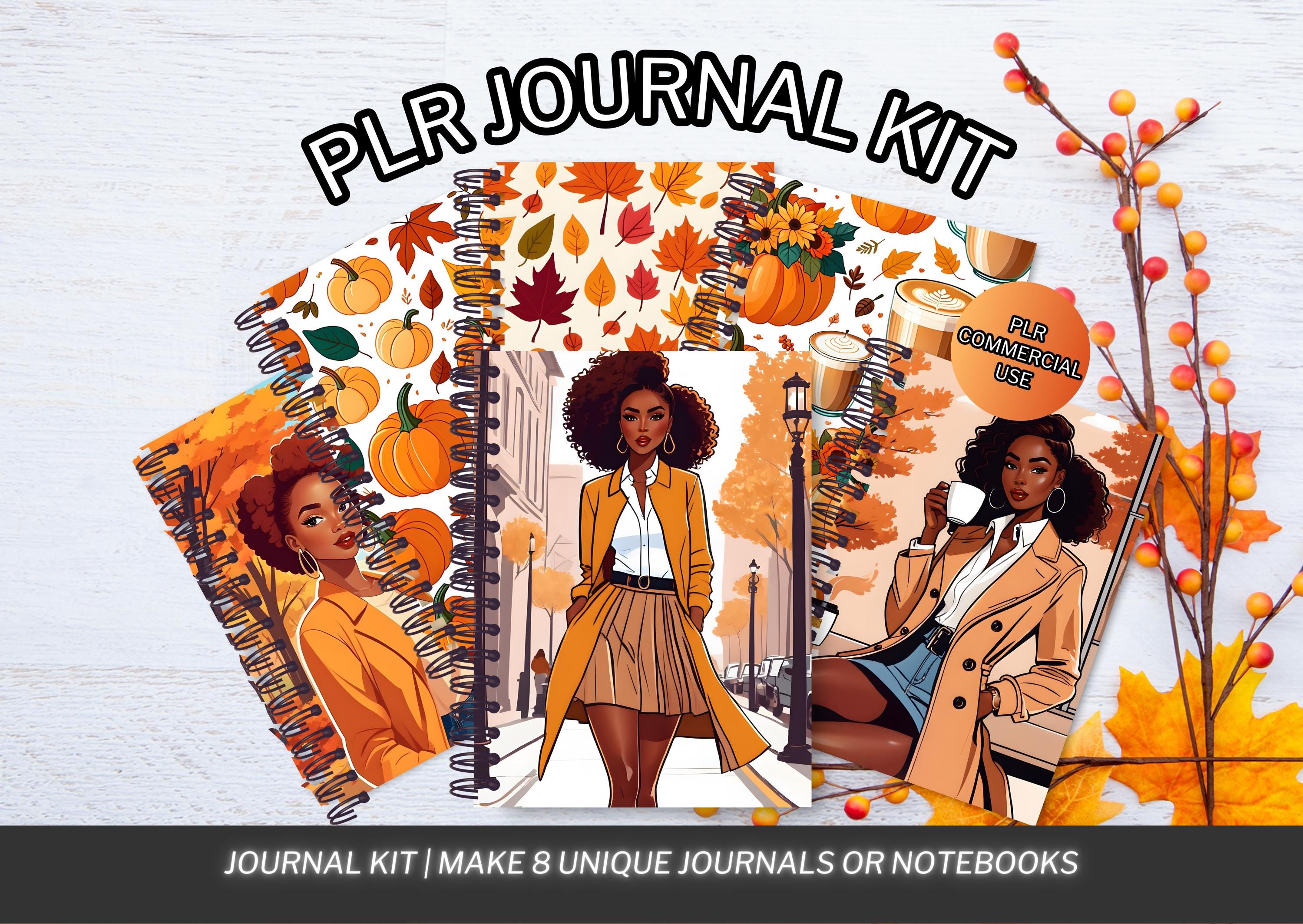 Printable Journal Covers Black Woman Autumn Journal and Notebook Kit ...