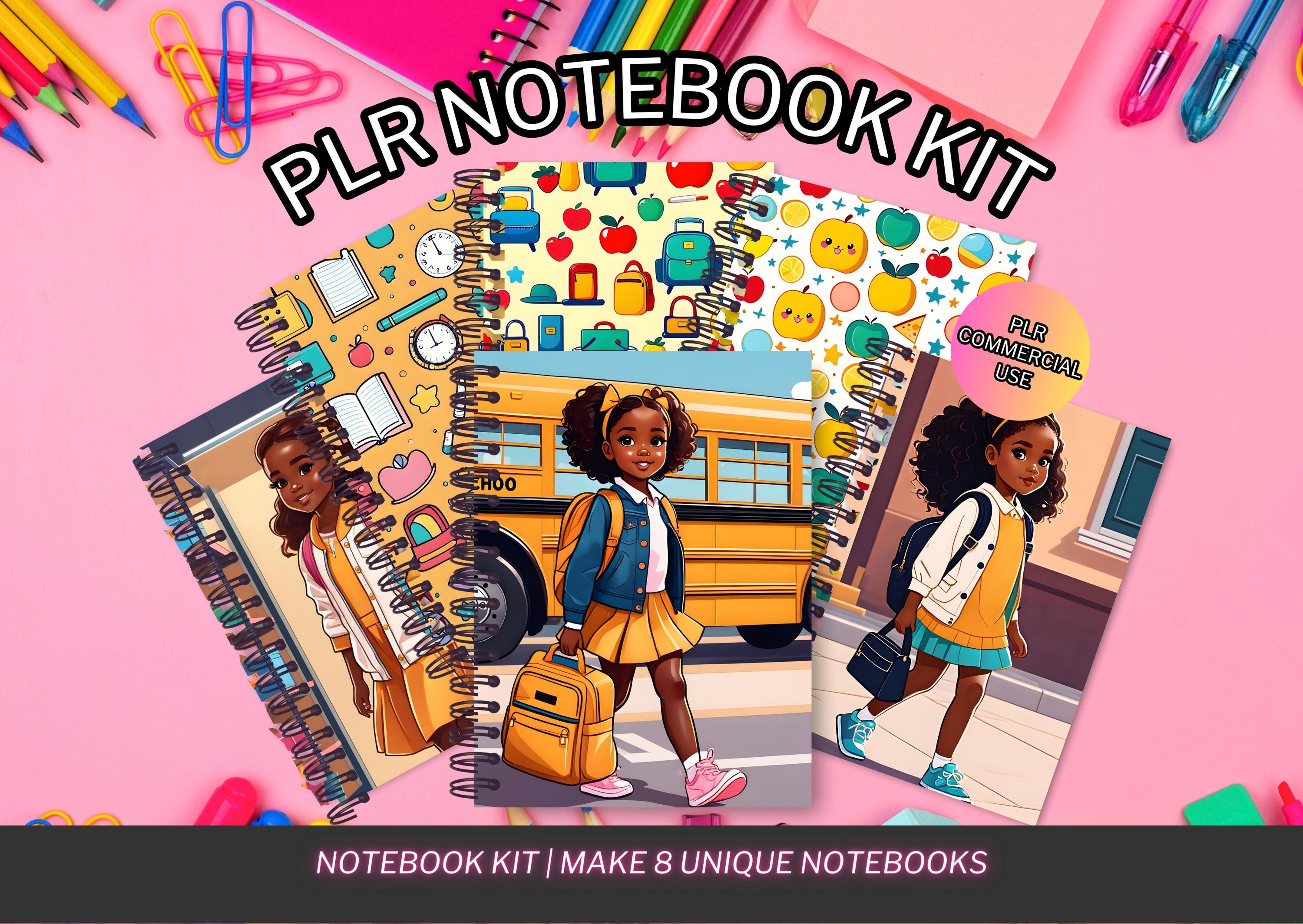 Black Girl Back to School Notebook Kit: Covers, Interiors, Patterns ...
