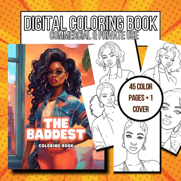 Baddie Coloring Pages - Etsy