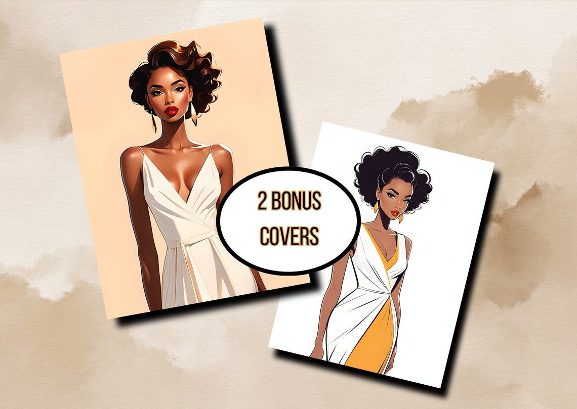 Coloring Book Black Woman Bestseller Bundle PLR Coloring Books for ...