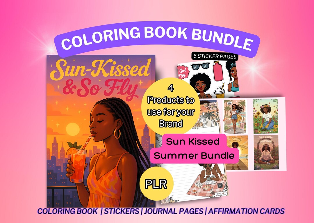 Black Girl Summer Coloring Book: Juneteenth, Graduation, Affirmations ...