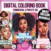 Coloring Book Black Woman Bestseller Bundle PLR Coloring Books for ...