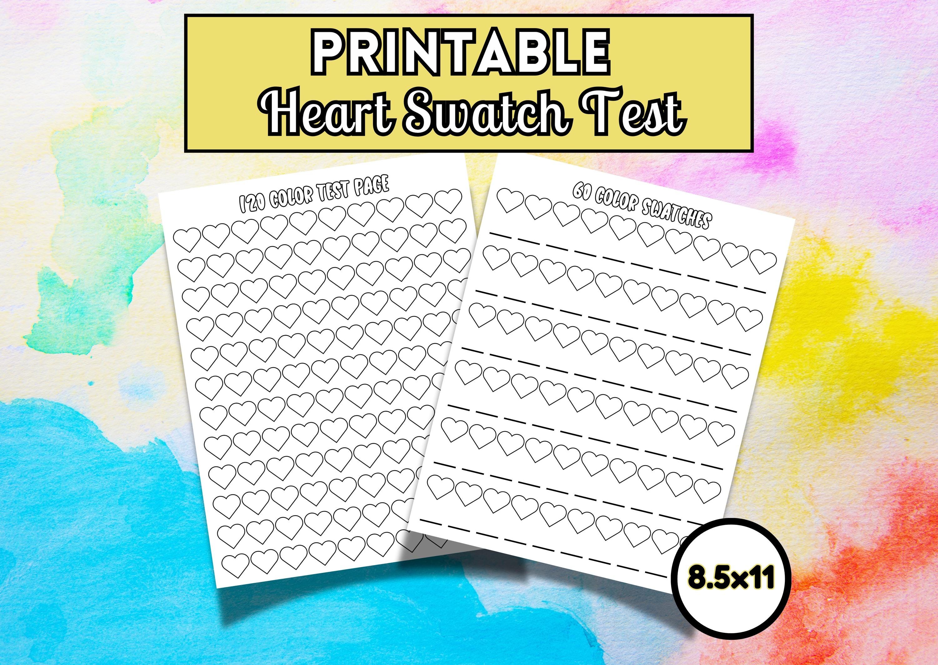 Color Swatch Test Printable Coloring Test Pages, for Coloring Books ...