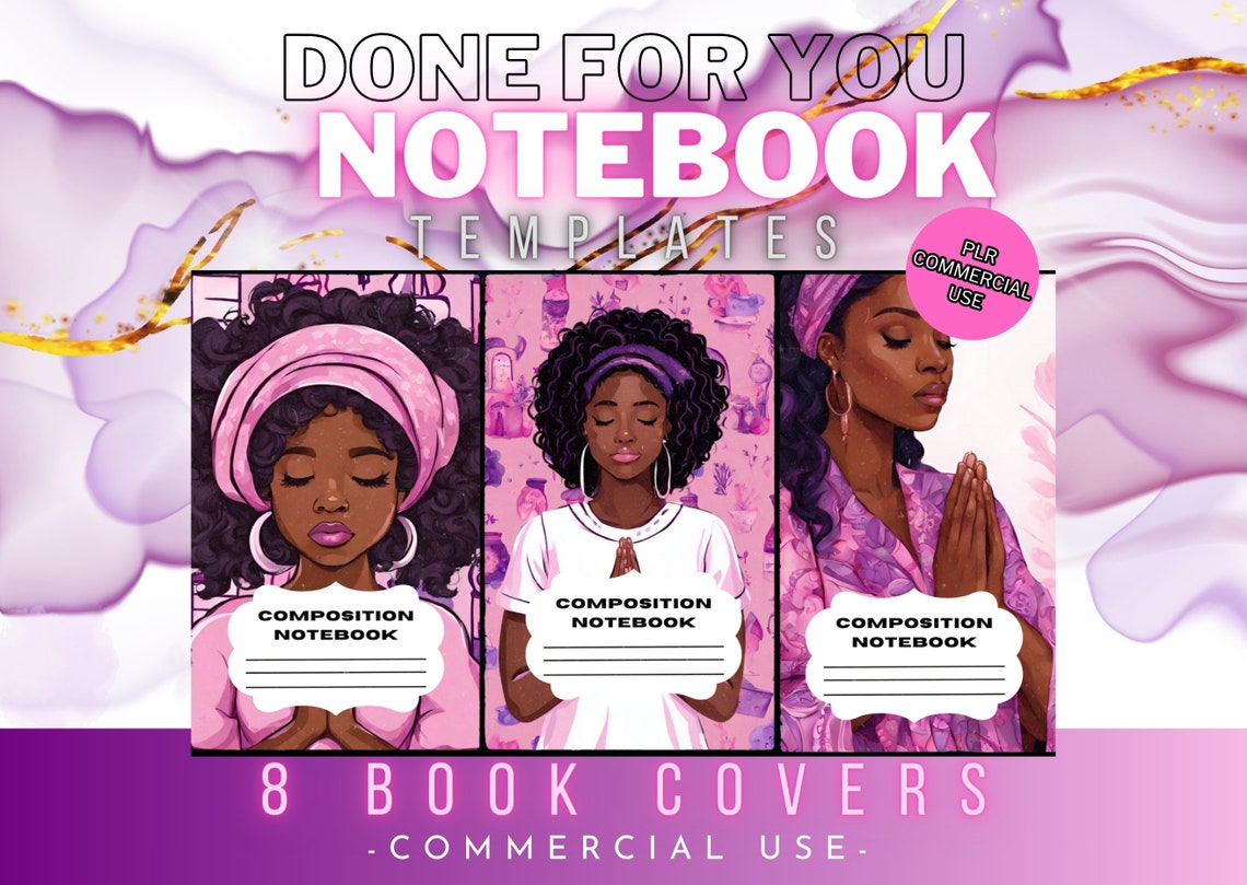 DFY Prayer Notebook Cover Kit Composition Journal Bundle 8 Covers and ...