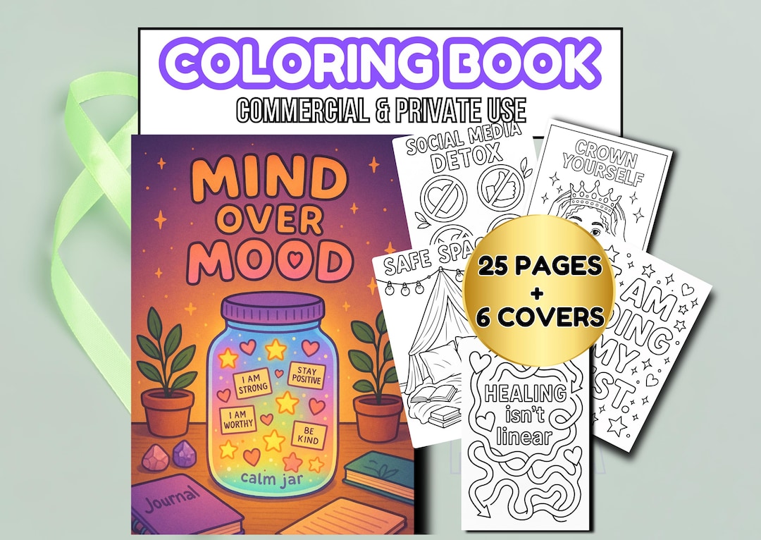Mental Health Coloring Book for Teens: Mind Over Mood (digital ...