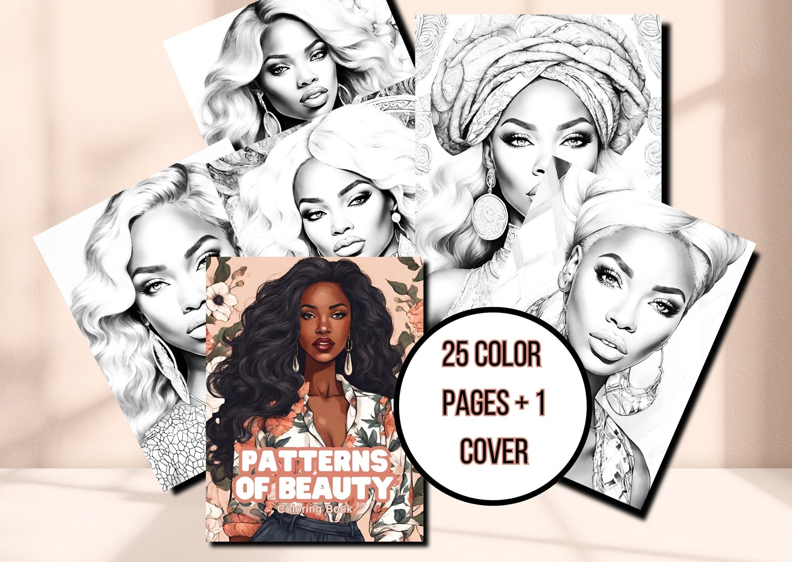 Coloring Book Black Woman Bestseller Bundle PLR Coloring Books for ...