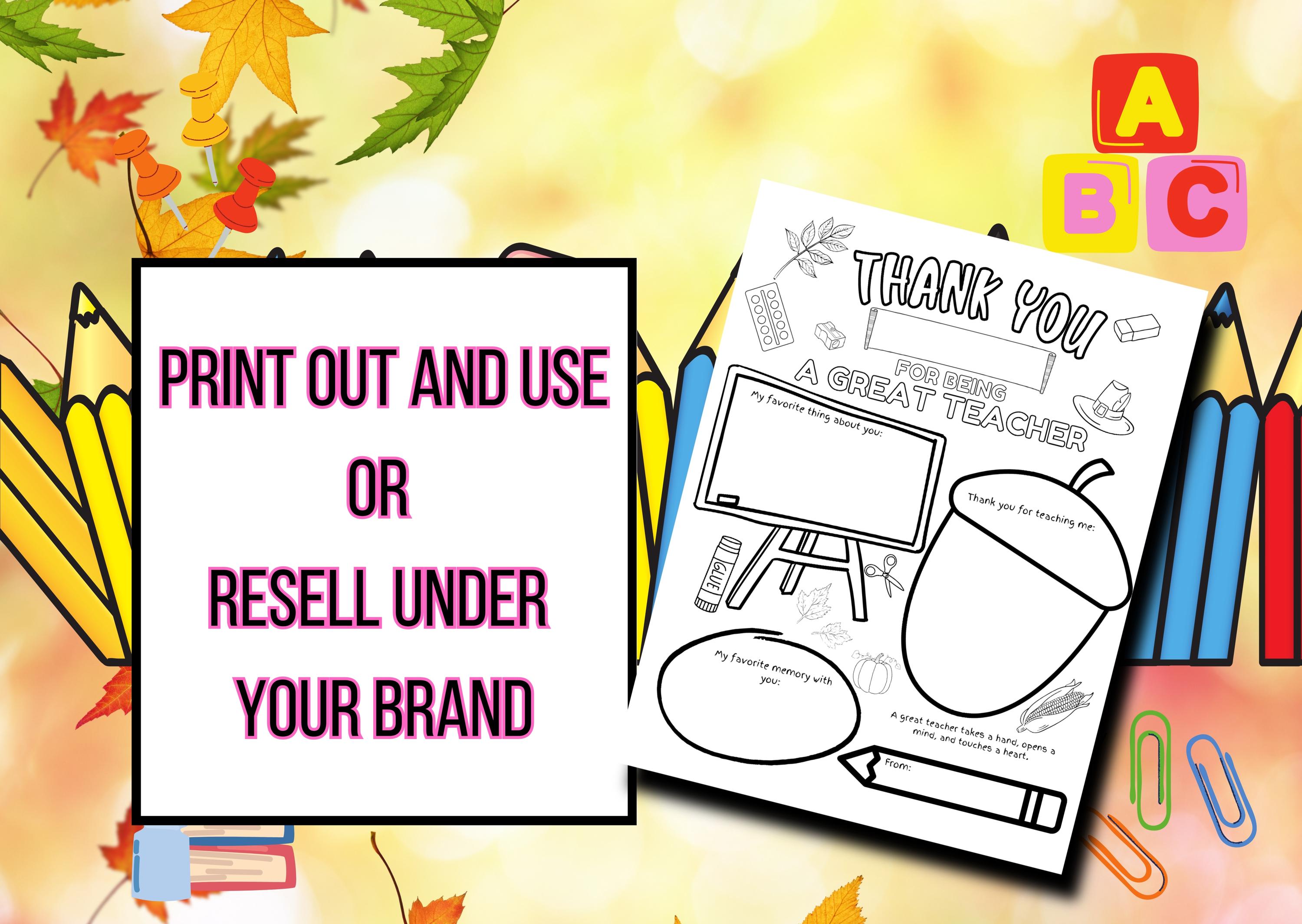 Teacher Appreciation Gift Printable Appreciation Week Gift School Kids ...