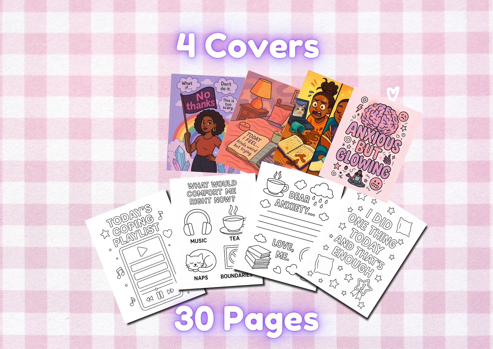 Mental Health Coloring Book Mind Over Mood PLR Teen Coloring Pages ...