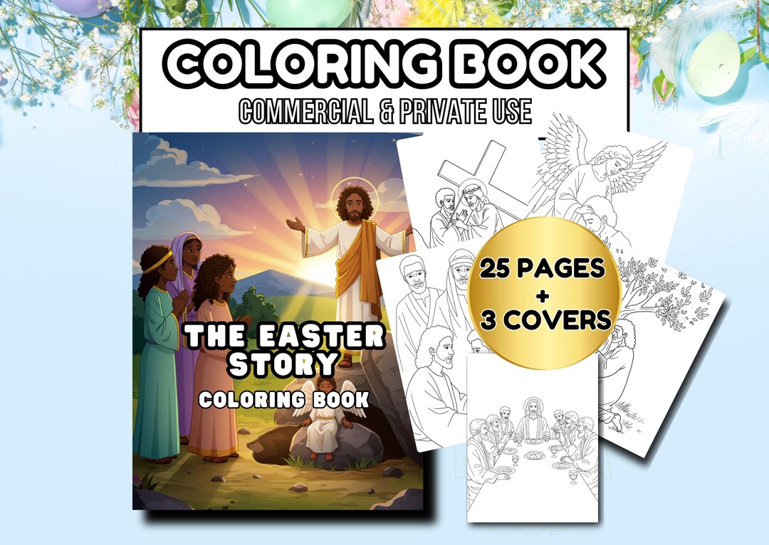 Coloring Book the Easter Story Holy Week Coloring Page, Christian ...