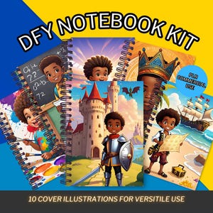 Composition Notebook Black Boy Cover Kit Journal Bundle 10 Covers and ...