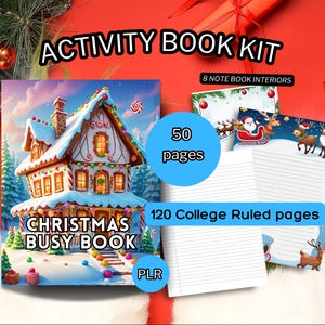 Christmas Activity Book Kit Customizable Printable Personalize for Kids ...