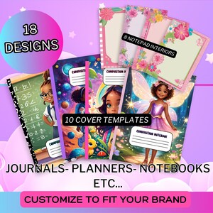 Composition Notebook Black Girl Cover Kit Journal Bundle 10 Covers and ...