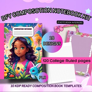 Composition Notebook Black Girl Cover Kit Journal Bundle 10 Covers and ...