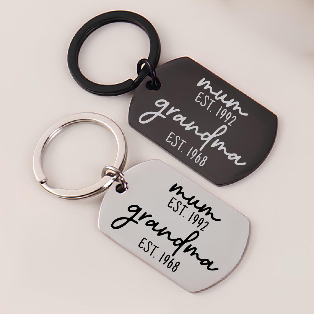 Grandparents Keychain, Grandma Keychain, Grandma Keychain, Unique Nanny ...
