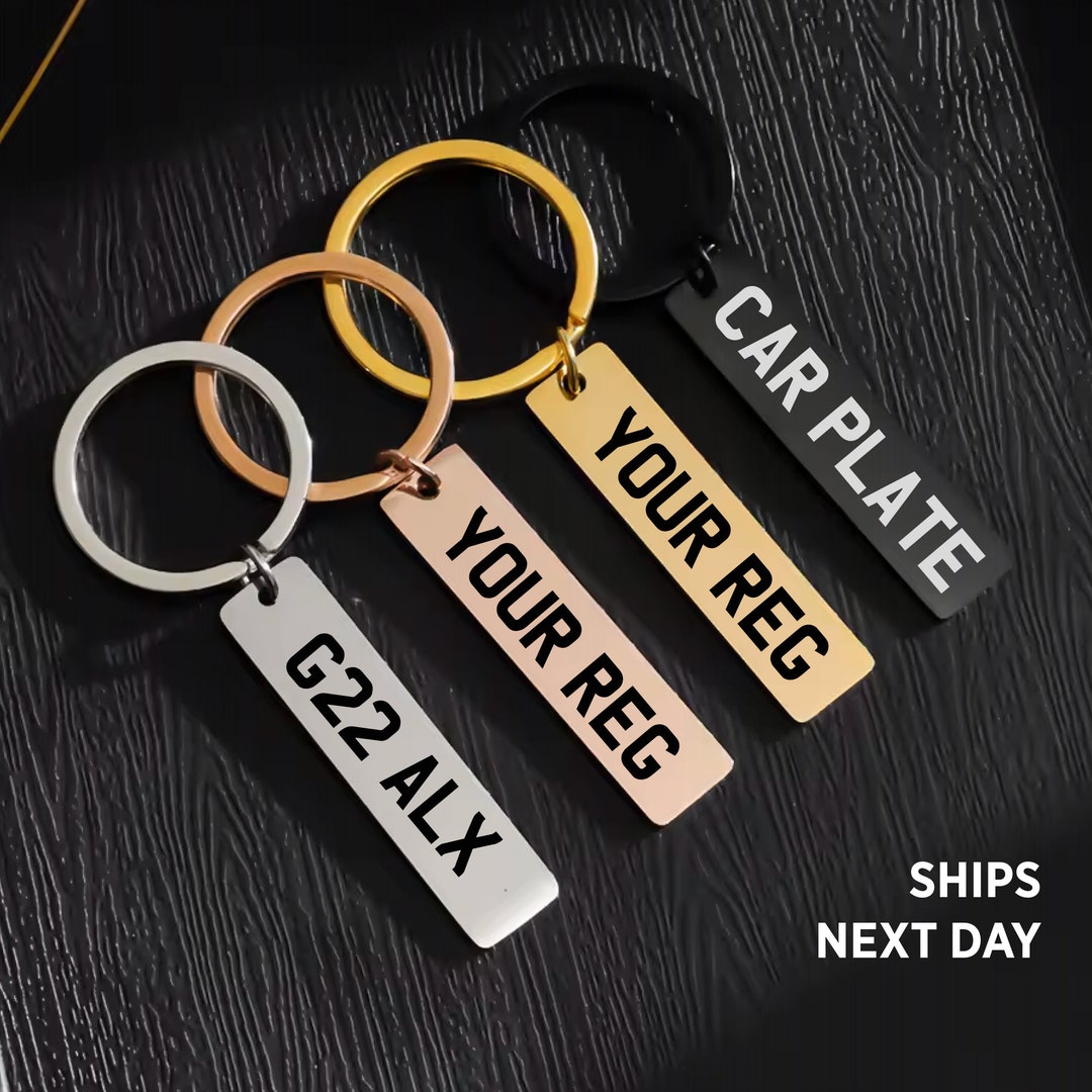 Number Plate Keyring, Private Number Plate, Car Plate Key Ring, Car ...