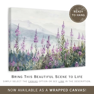 Muted Fireweed Print, Purple Wildflower Wall Art, Fireweed Flower ...