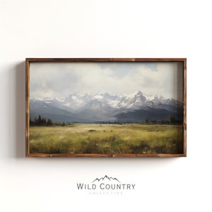 Rustic Mountain Poster, Mountain Landscape Wall Art, Bitterroot ...