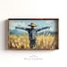 Spooky Scarecrow Print, Scary Halloween Painting, Rustic Fall Print ...
