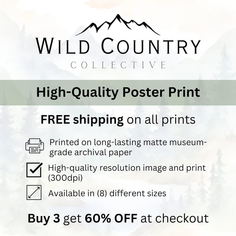 Watercolor Huckleberry Branch Poster Print, Huckleberry Print, Montana ...