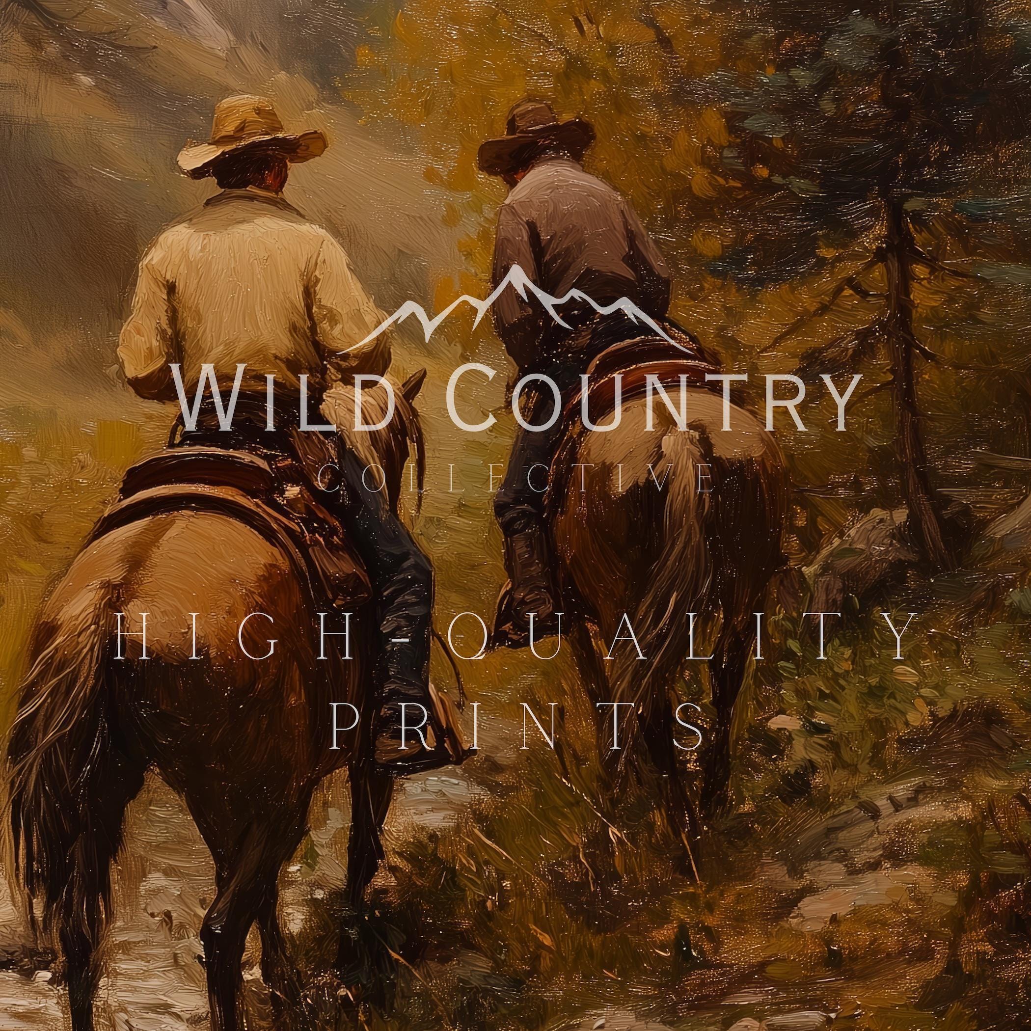 Vintage Cowboy Poster, Country Western Wall Art, Moody Cowboy Art ...