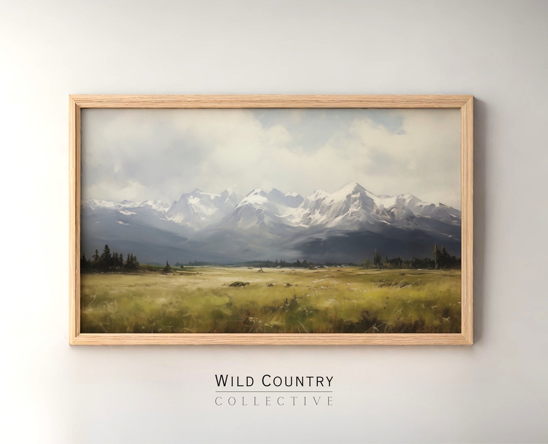 Rustic Mountain Poster, Mountain Landscape Poster, Bitterroot Mountains ...