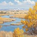 Vintage Autumn River Poster, Fall in Montana Landscape Art, River ...