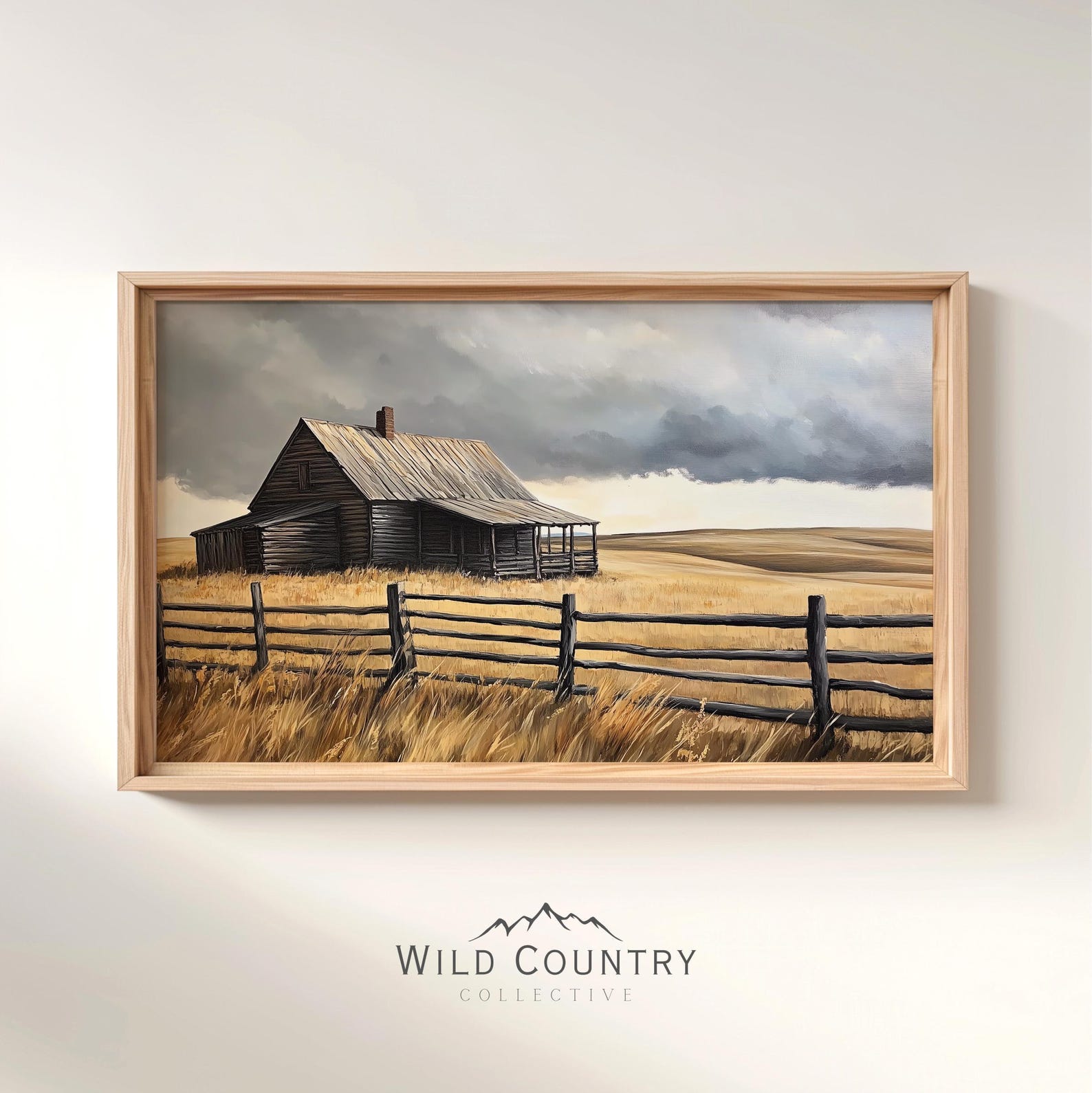 Dark Old Barn Poster Print, Vintage Wooden Barn Oil Painting, Dark ...