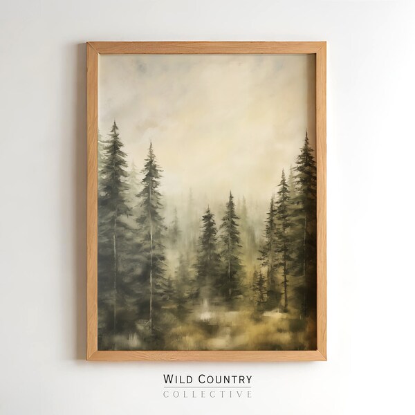 Pine Tree Art - Etsy