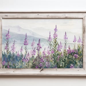 Muted Fireweed Print, Purple Wildflower Wall Art, Fireweed Flower ...