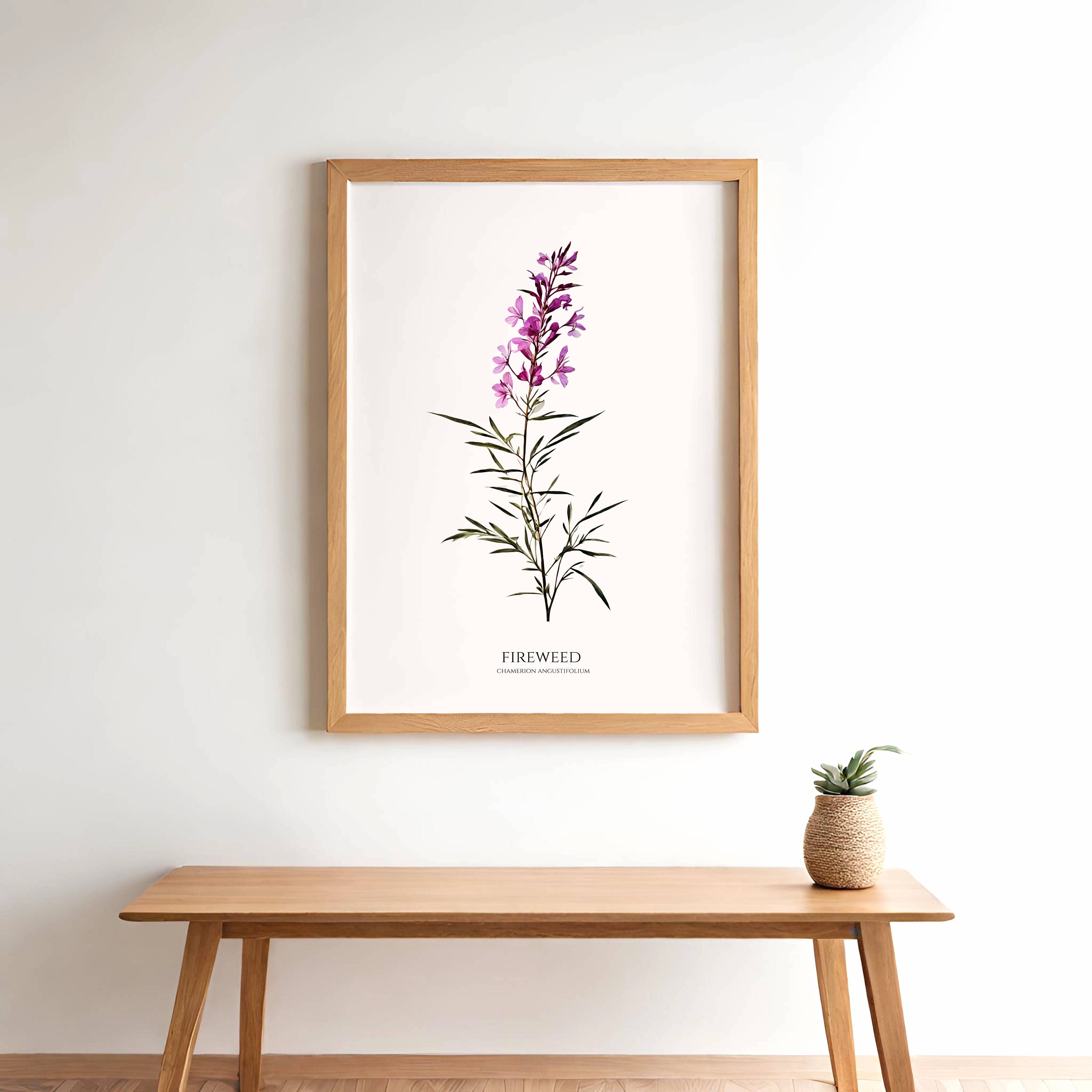 Fireweed Wildflower Poster, Wildflower Print, Wildflower Art, Glacier ...