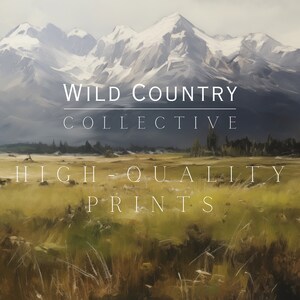 Rustic Mountain Poster, Mountain Landscape Wall Art, Bitterroot ...