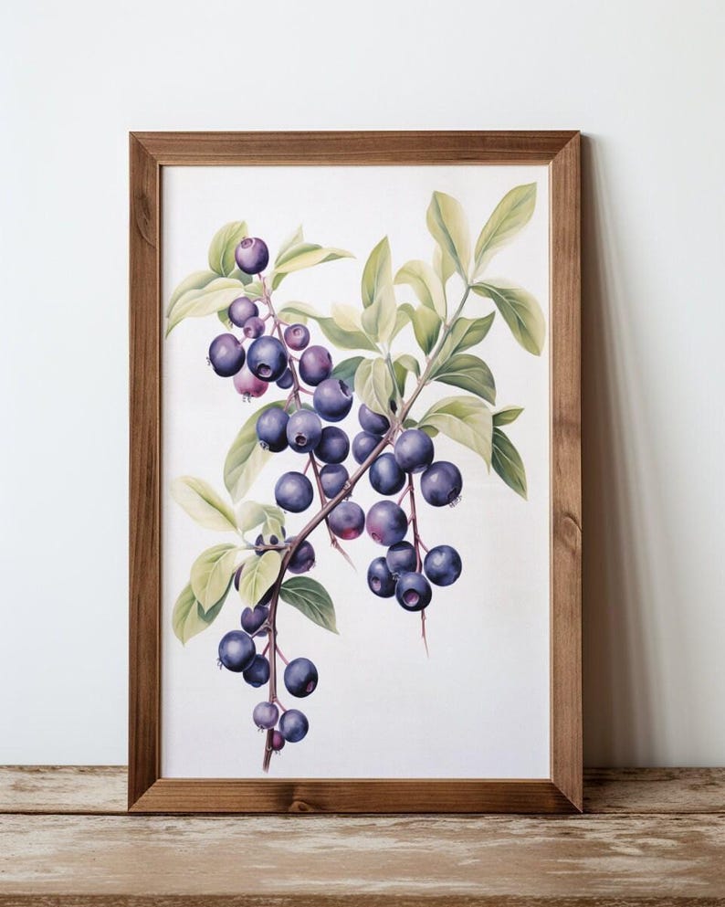 Watercolor Huckleberry Branch Poster Print, Huckleberry Print, Montana ...