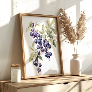 Watercolor Huckleberry Branch Poster Print, Huckleberry Print, Montana ...