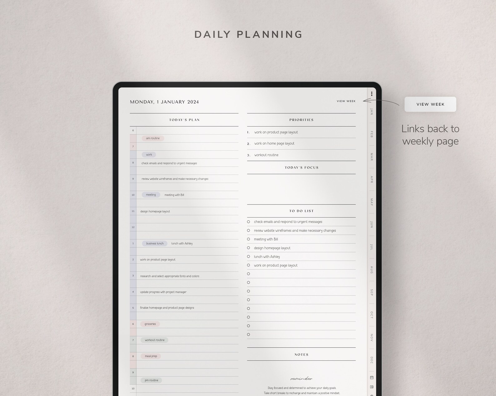 Digital Planner 2024 Goodnotes Planner for Ipad, Tablet Monthly, Weekly ...