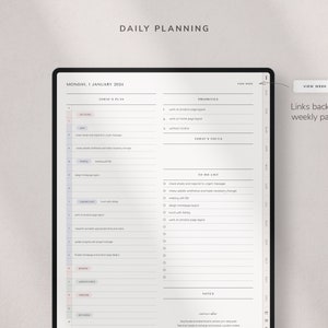 Digital Planner 2024 Goodnotes Planner for Ipad, Tablet Monthly, Weekly ...