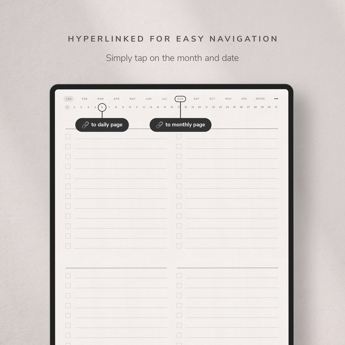 Daily to Do List Goodnotes, Digital Planner Template, Daily Checklist ...