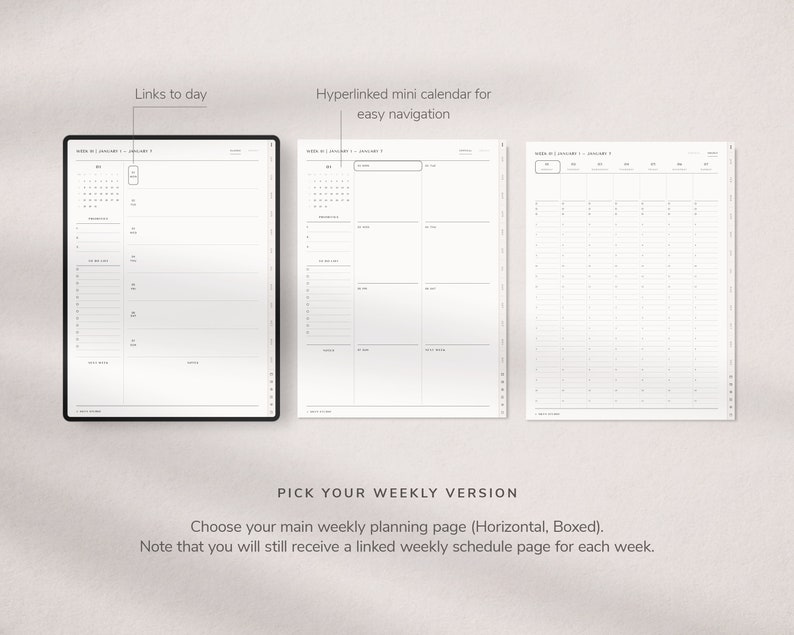 Digital Planner 2024 Goodnotes Planner for Ipad, Tablet Monthly, Weekly ...