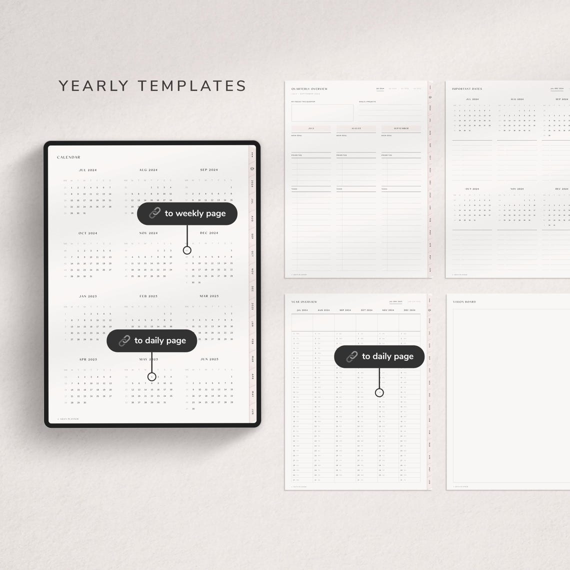 Student Digital Planner, Academic Weekly & Daily Planner, School ...