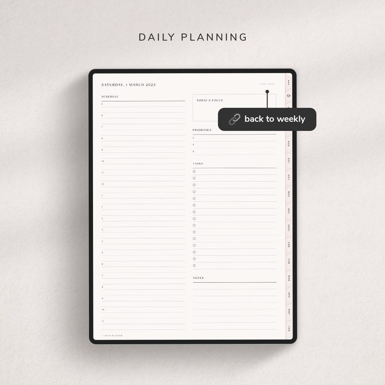 Student Digital Planner, Academic Weekly & Daily Planner, School ...