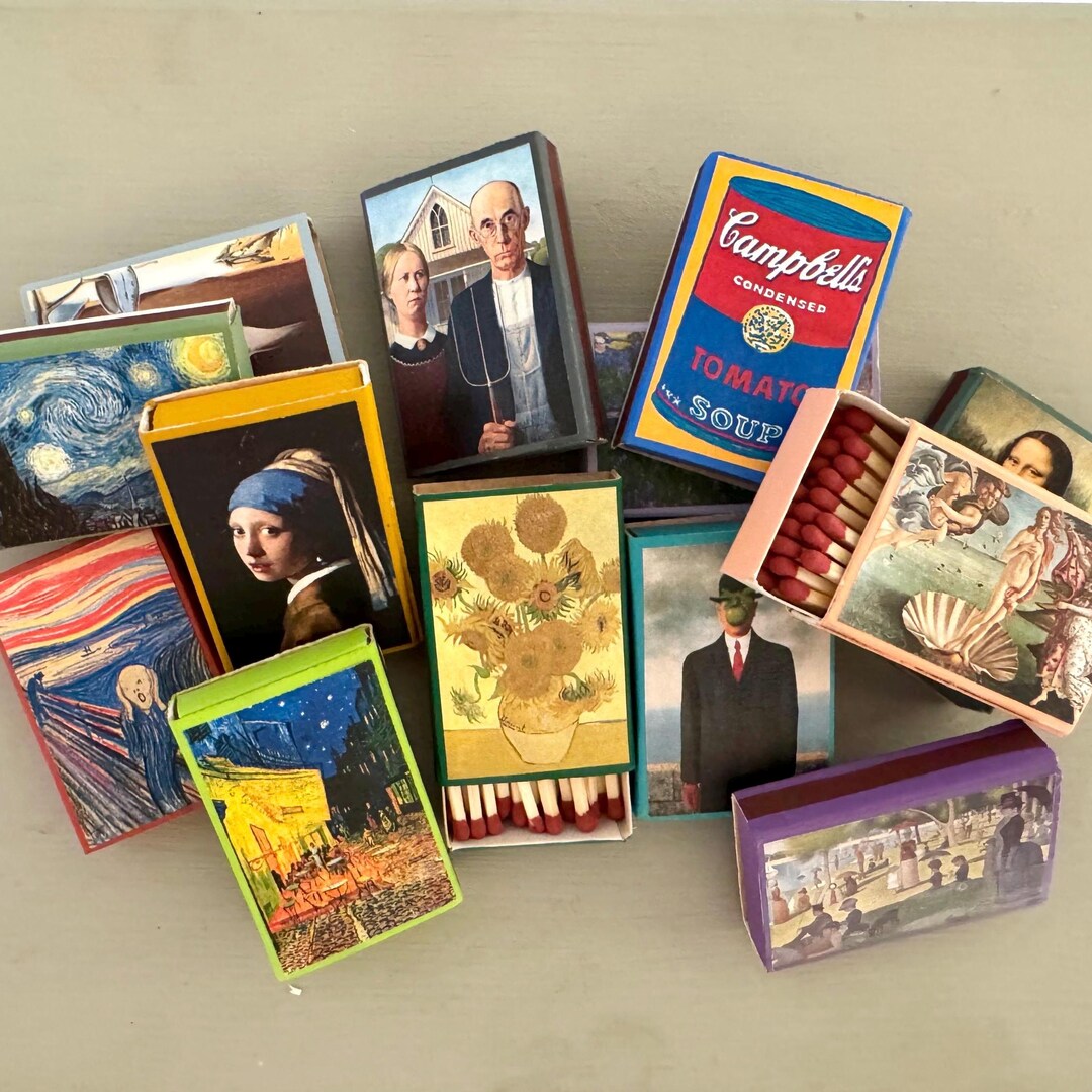 Handpainted Matchbooks: Famous Art - Etsy