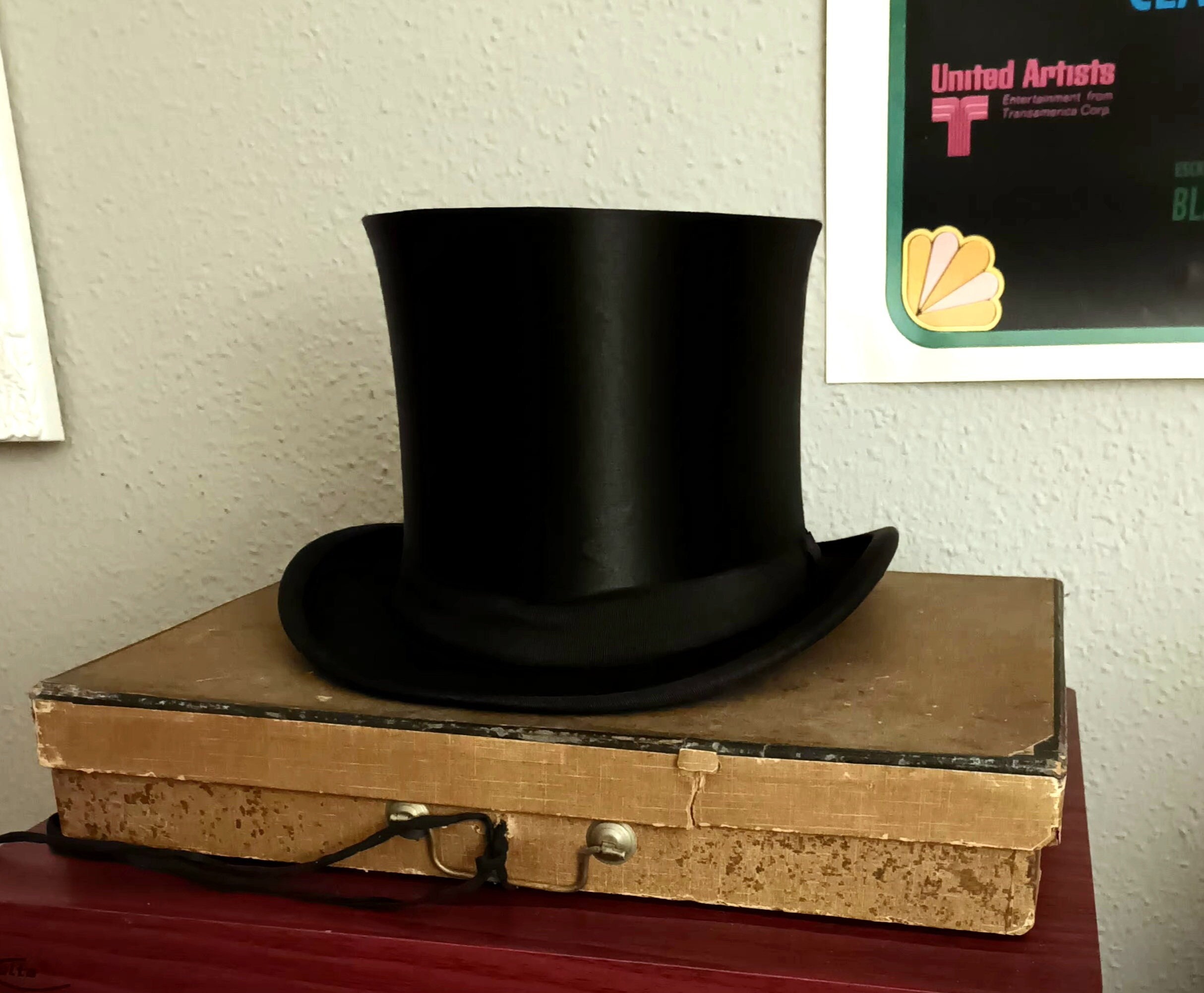 Top Hat, Folding Silk, Opera Hat in Hatbox From Germany Vintage Luxury ...