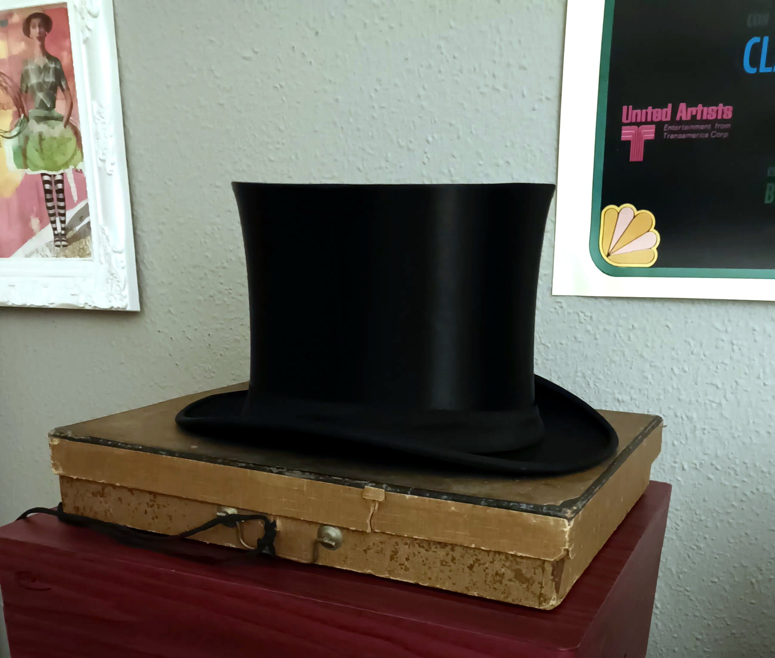 Top Hat, Folding Silk, Opera Hat in Hatbox From Germany Vintage Luxury ...