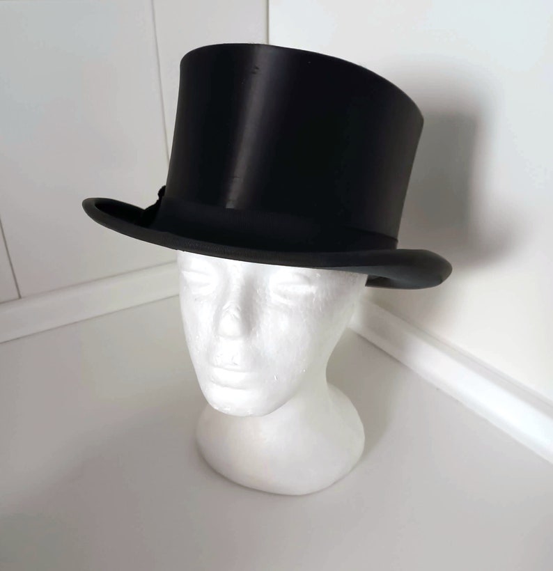 Top Hat Folding Silk Opera Hat in Hatbox From Germany - Etsy
