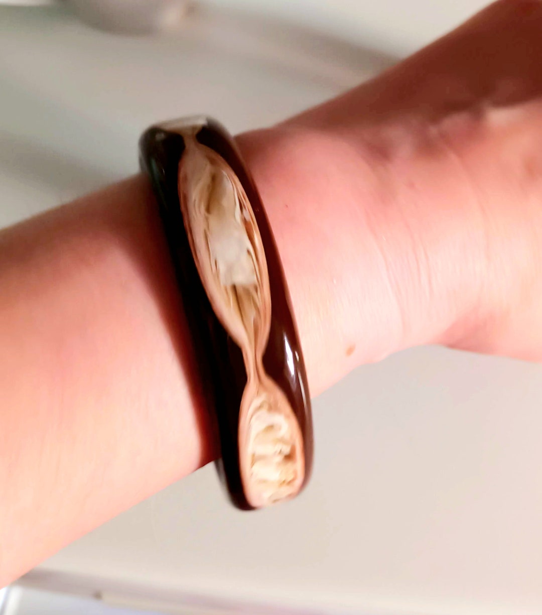 Spectacular Bracelet, Vintage 70's Celluloid Bracelet, Galatite ...