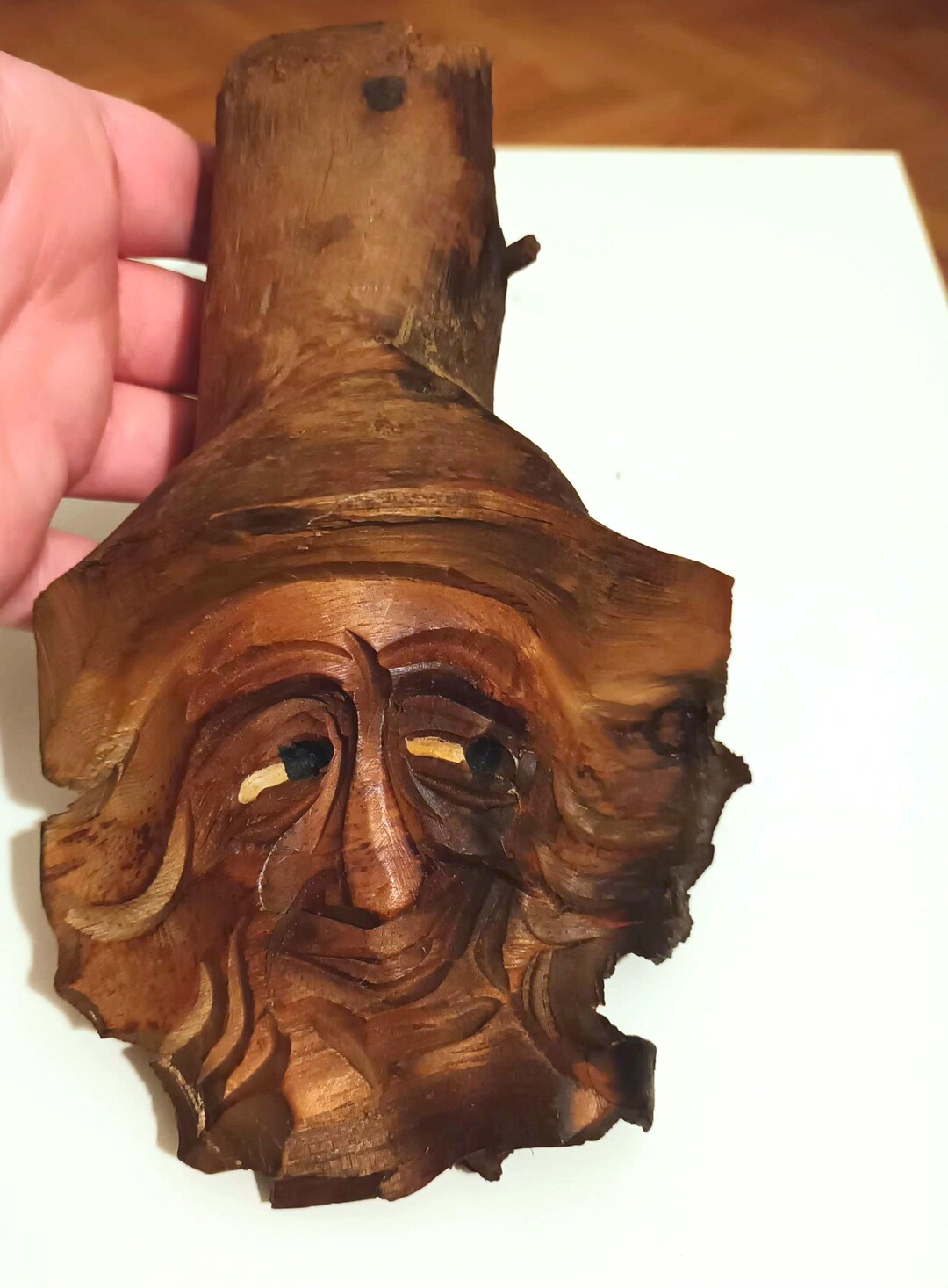 Antique Folk Art Mountain Man, Art Primitive Original,tree Sculpture ...